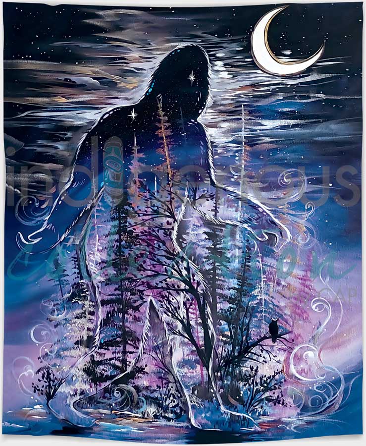 Sabe (Sasquatch) Fleece Blanket – Indigenous Collection