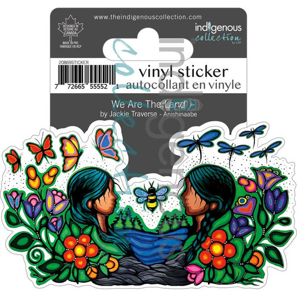 We Are The Land Vinyl Sticker by artist Jackie Traverse - Anishinaabe ...