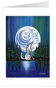 Wolf Moon by artist Jeffrey Red George – Indigenous Collection