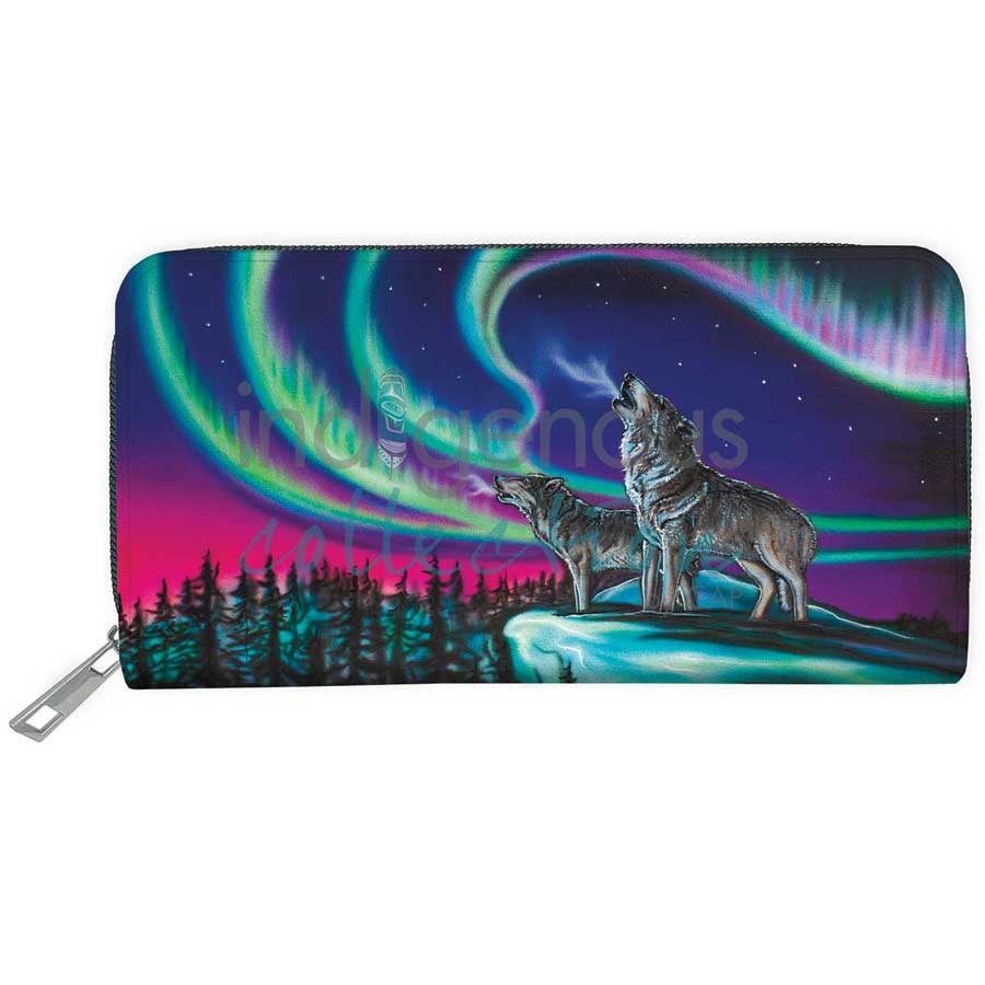 Sky Dance - Wolf Song Embossed Wallet by artist Amy Keller-Rempp ...
