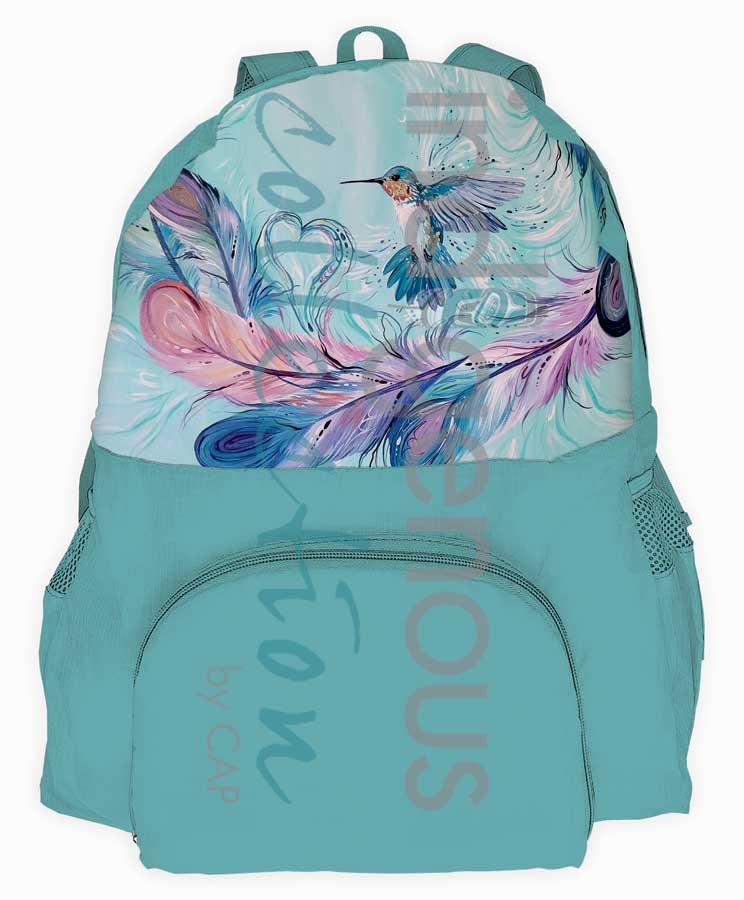 Hummingbird Feathers Foldable Backpack by artist Carla Joseph ...