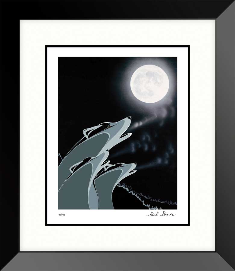Blue Howl Framed Limited Edition – Indigenous Collection