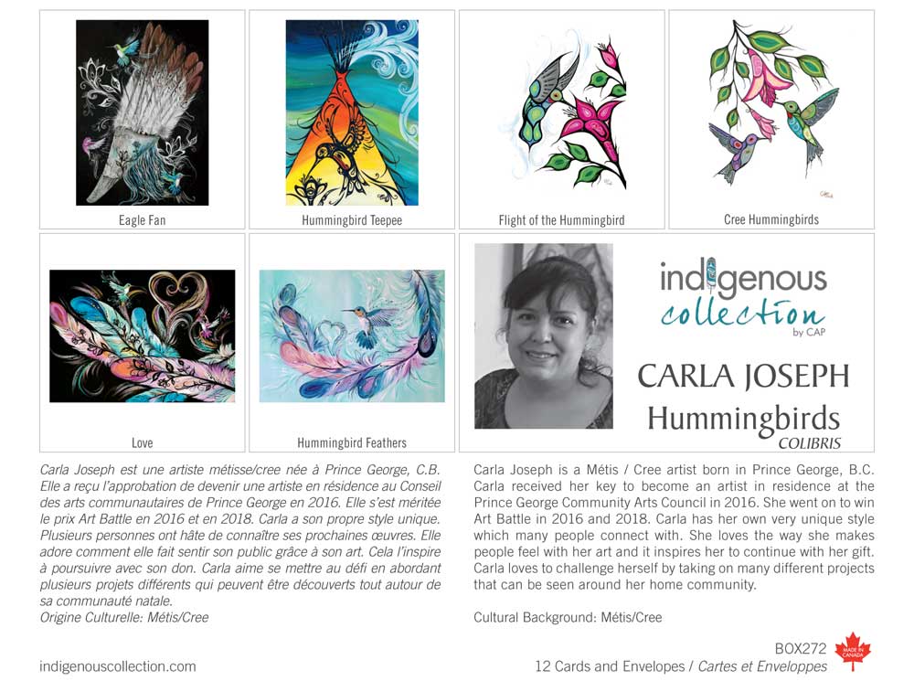 Carla Joseph Hummingbirds Boxed Note Cards – Indigenous Collection