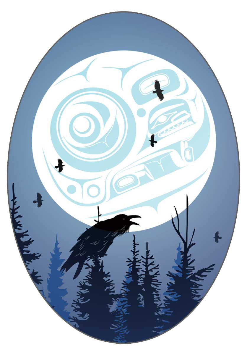 Raven Moon Sticker – Indigenous Collection